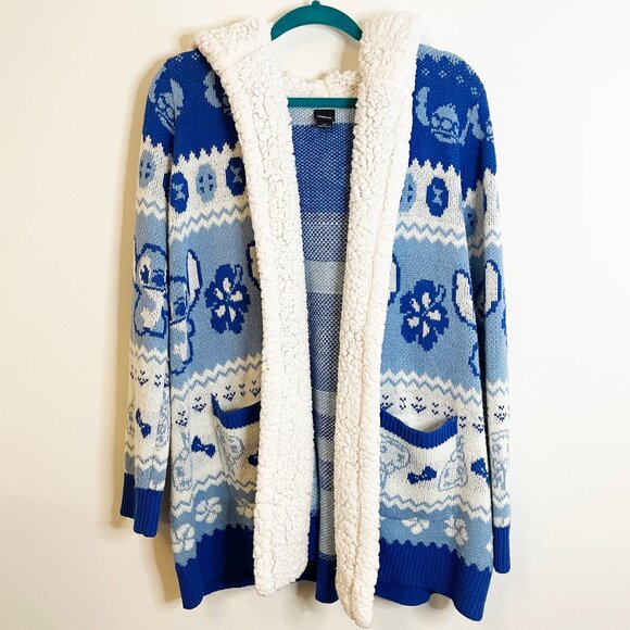 Disney | Sweaters | Disney Lilo Stitch Fair Isle Stitch Scrump Sherpa ...